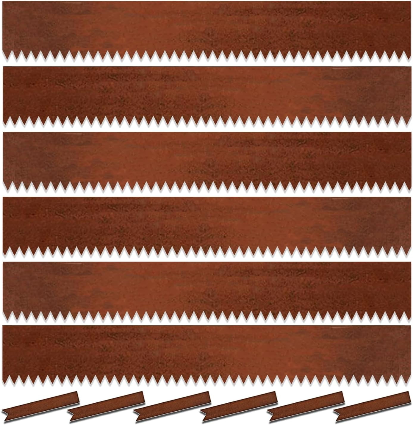 6 Pack Steel Lawn Edging, Pre-Rusted Cor-Ten Steel Landscape Edging, 40 ...