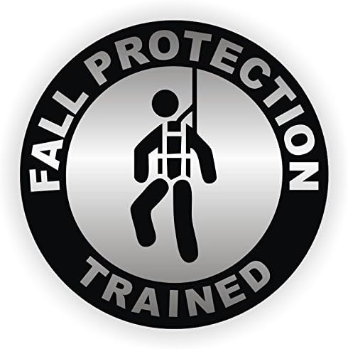 6 Pack - StickerDad® Fall Protection Trained Vinyl Hard Hat Helmet ...