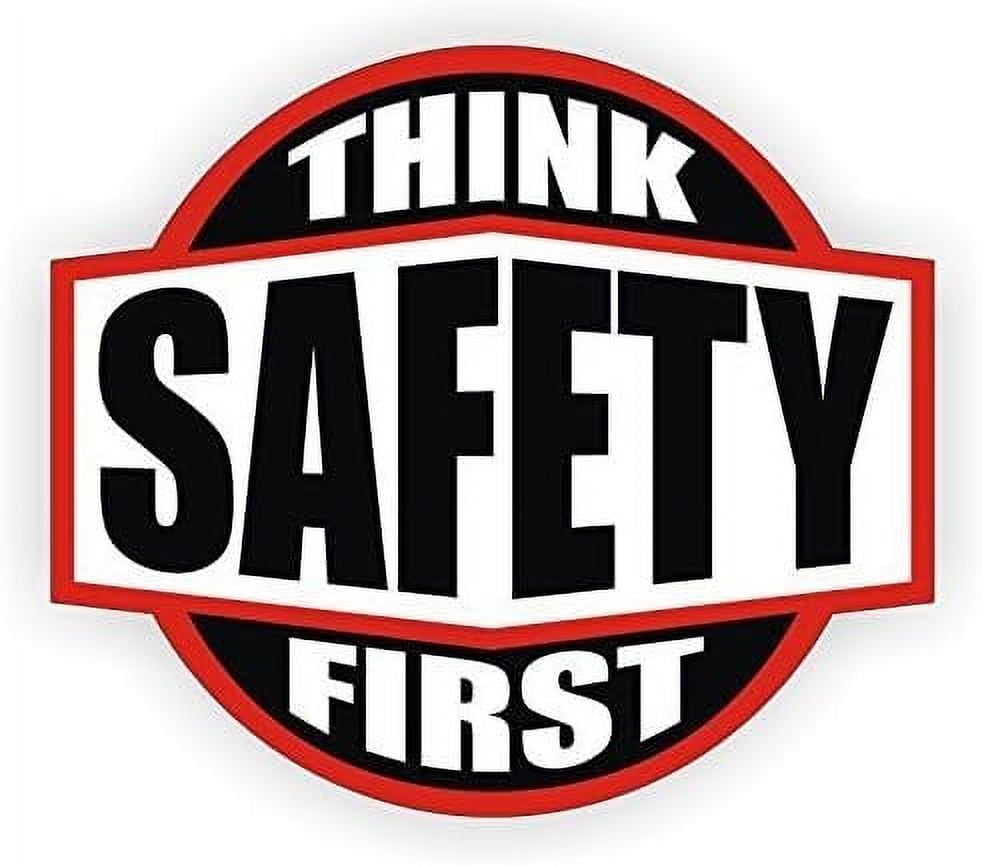 6 Pack - StickerDad® Think Safety First Hard Hat Sticker V2 Hard Hat ...