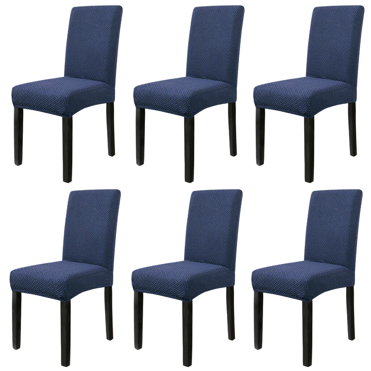 6 Pack Stretch High Back Chair Covers for Dining Room, Stretch Chair ...
