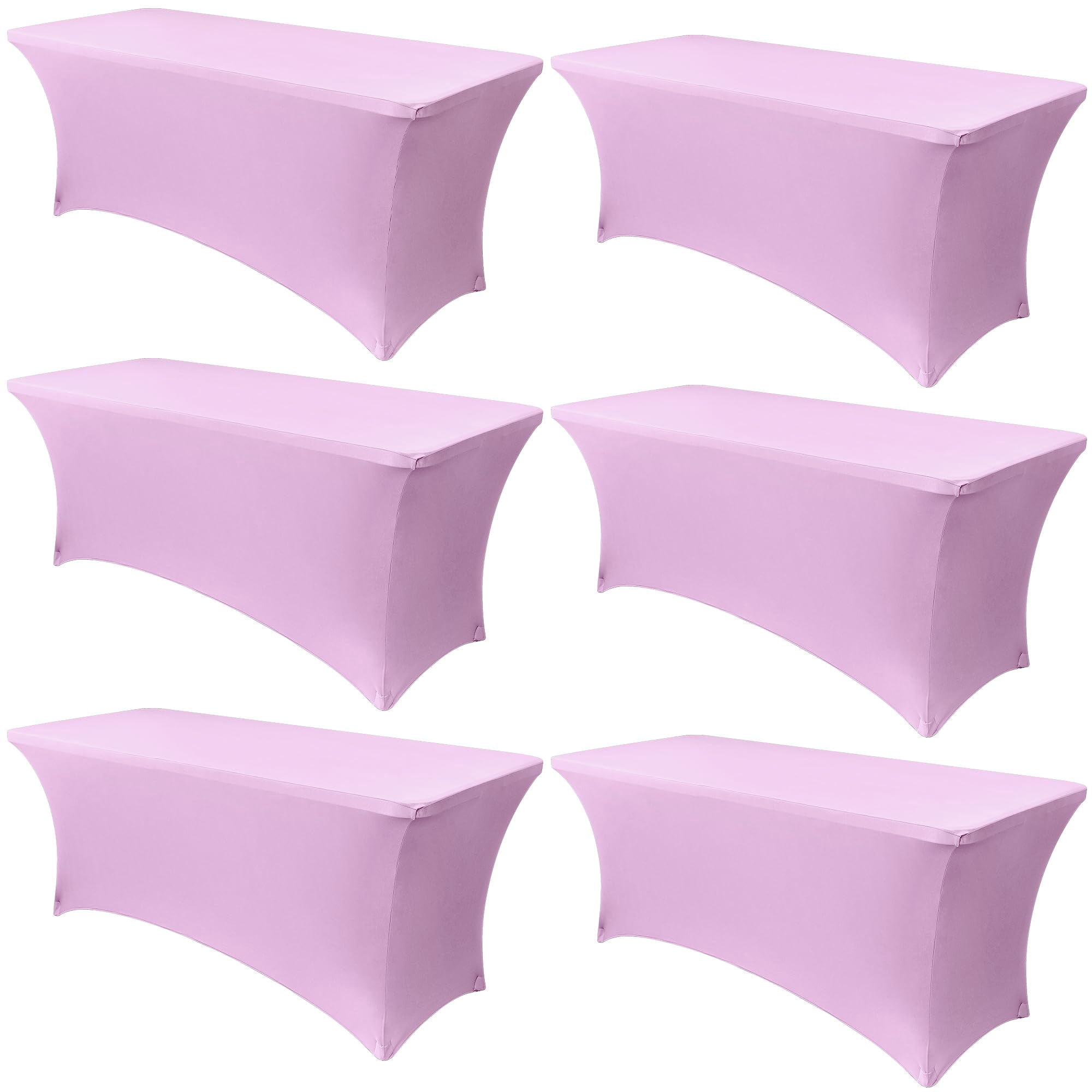 6 Pack Stretch Spandex Table Covers for 6 Foot Tables – Universal ...