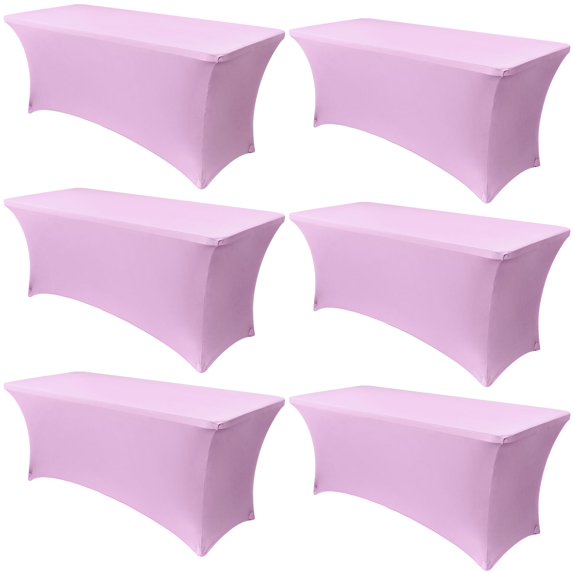 6 Pack Stretch Spandex Table Covers for 6 Foot Tables – Universal ...