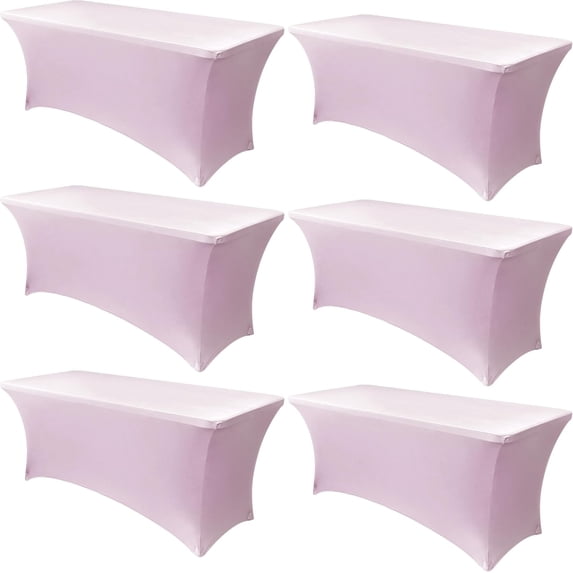6 Pack Stretch Spandex Table Covers for 8 Foot Tables - Universal ...