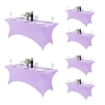 6 Pack Stretch Spandex Table Covers for 6FT Tables - Universal Fitted ...
