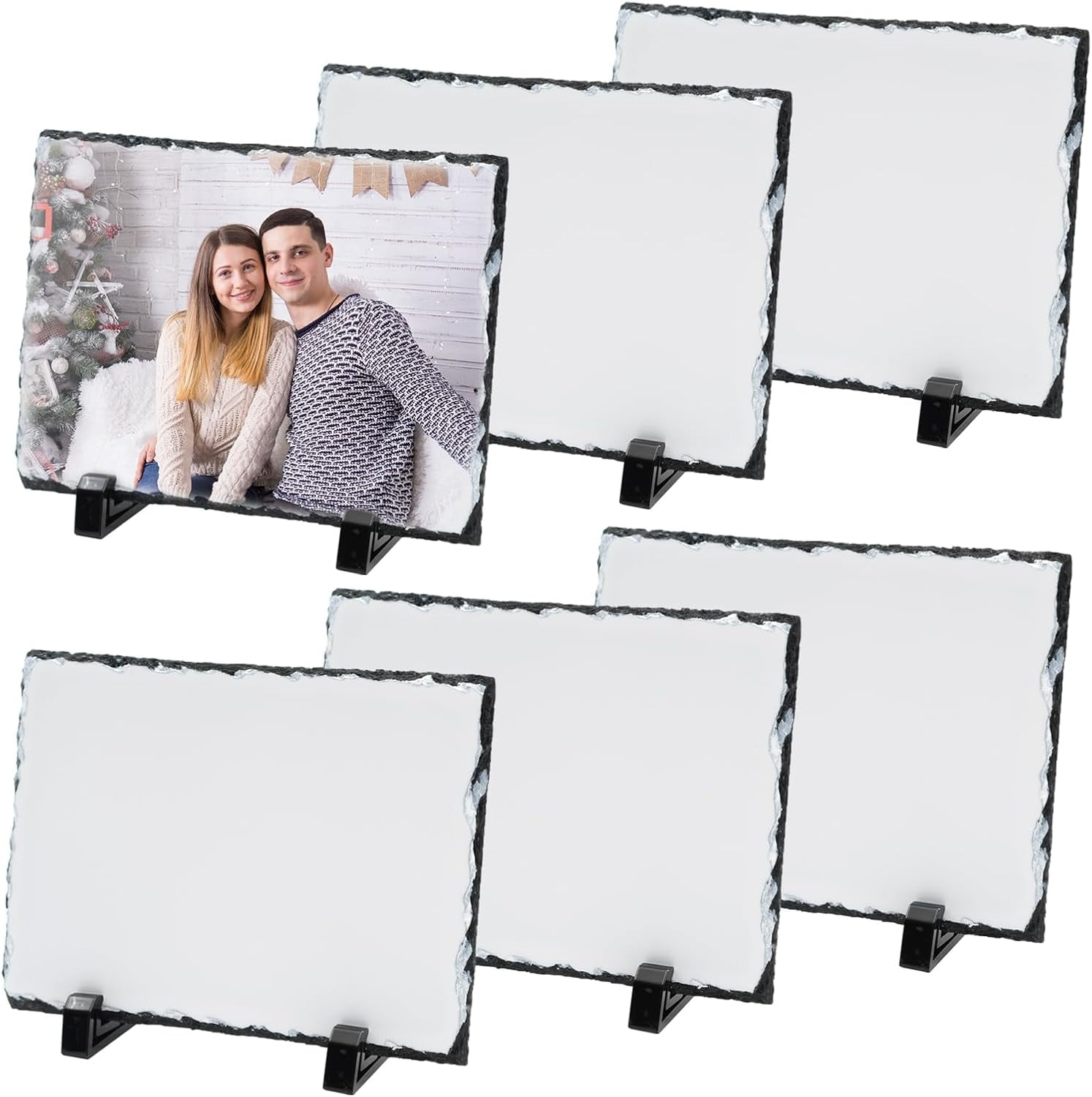 6 Pack Sublimation Slate Blanks, Photo Slate Blanks for Sublimation ...