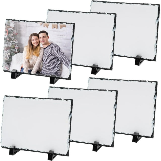 6 Pack Sublimation Slate Blanks, Photo Slate Blanks for Sublimation ...