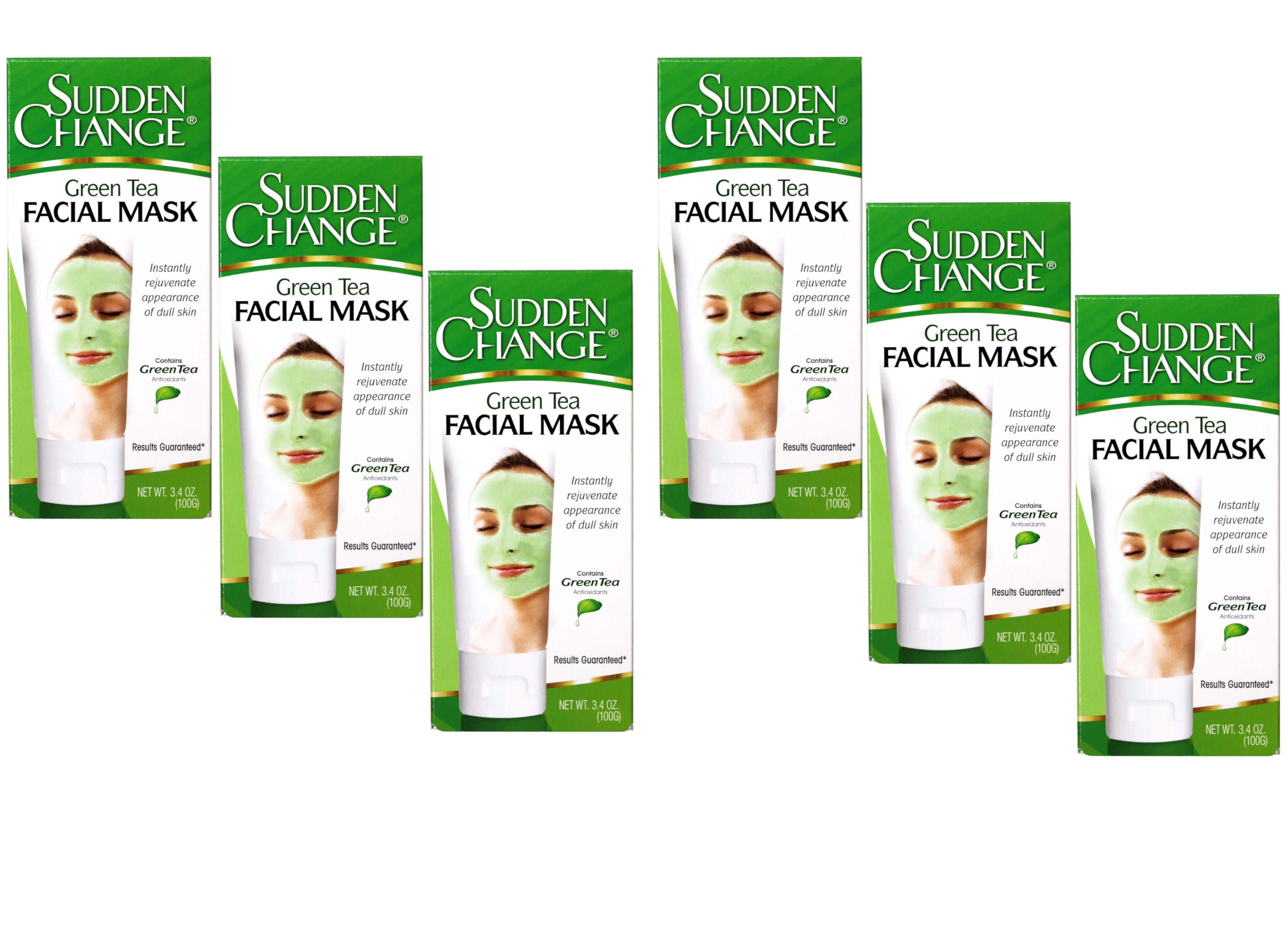 6 Pack - Sudden Change Green Tea Facial Mask – Antioxidant-Rich ...