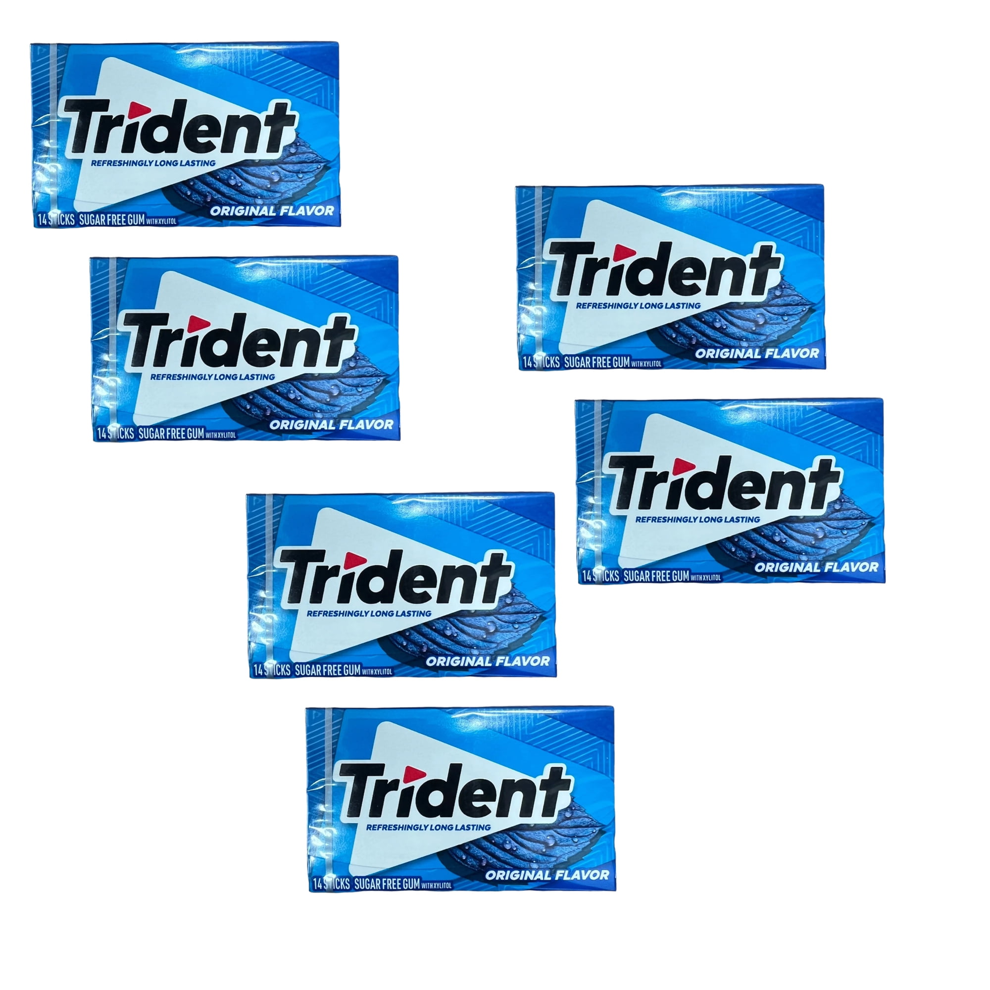 6 Pack Sugar-Free Chewing Gum | Multipack Original Flavoured Gum - 14 ...