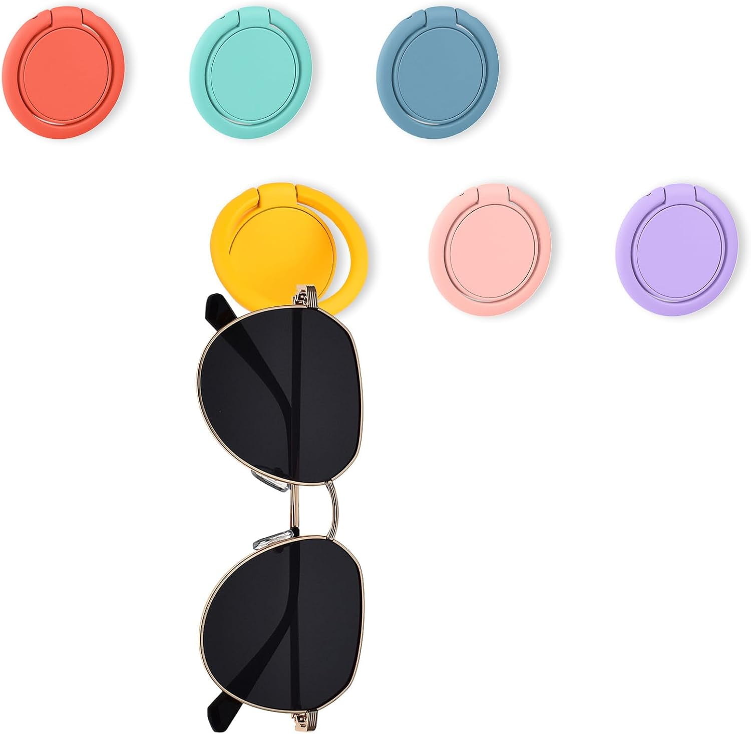 6 Pack Sunglasses Organizer Wall Mounted Sunglasses Holder Hanging ...