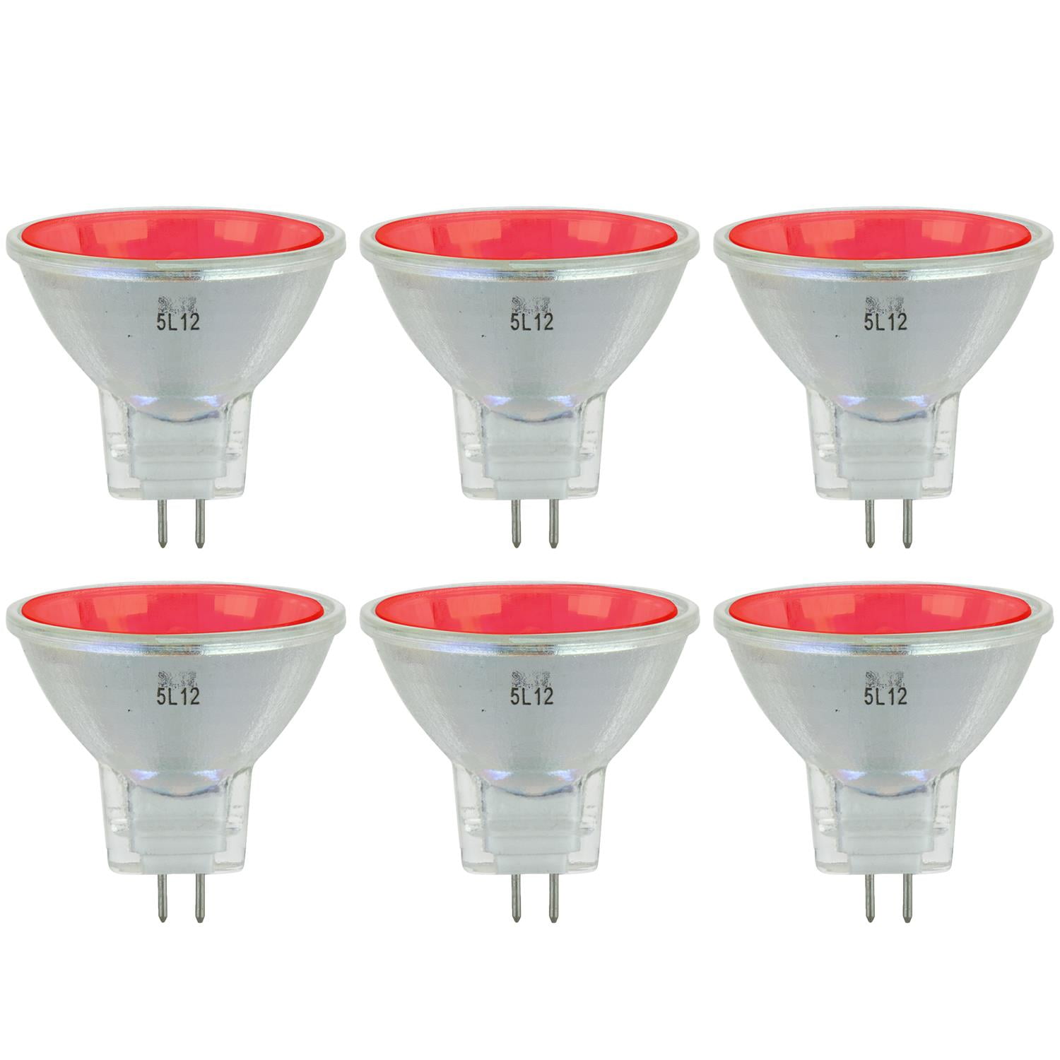 6 Pack Sunlite 20 Watt, 10° Narrow Spot, Colored MR11 Mini Reflector ...