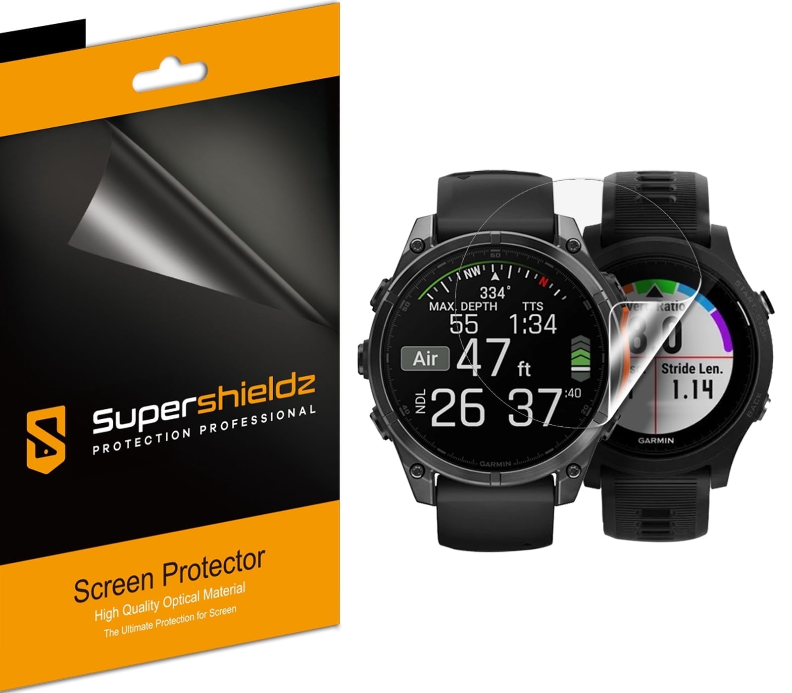 [6-Pack] Supershieldz for Garmin Fenix 8 / 8 Pro (Solar/Amoled) 47mm ...