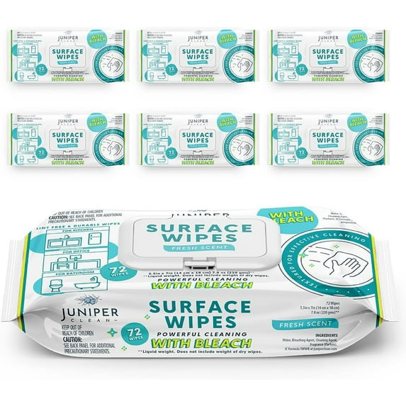 6 Pack Surface Cleaning Wipes with Bleach, All-Purpose Cleaner for ...