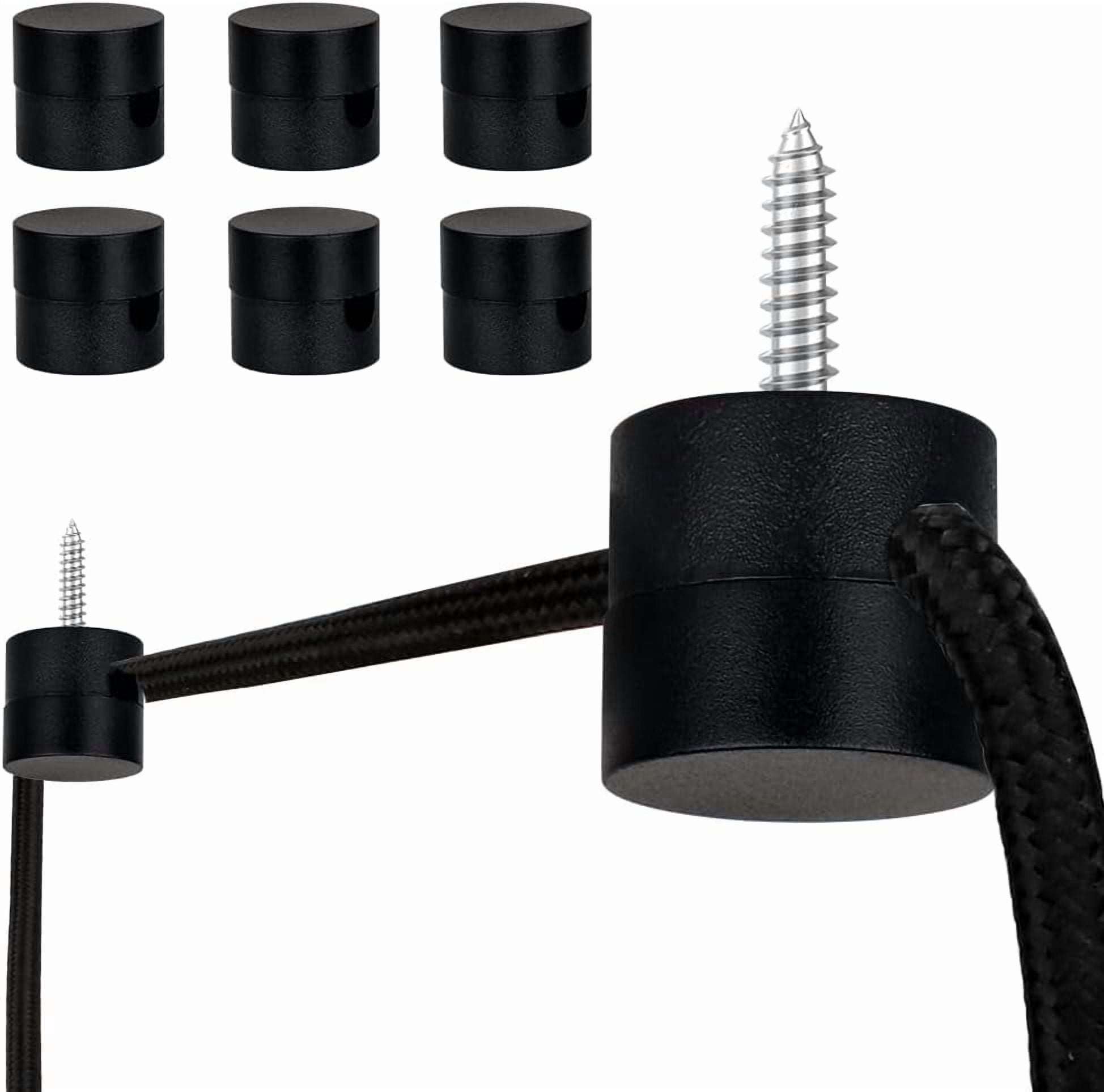 6 Pack Swag Hooks for Ceiling Light, Black Pendant Light Hanging Hook ...