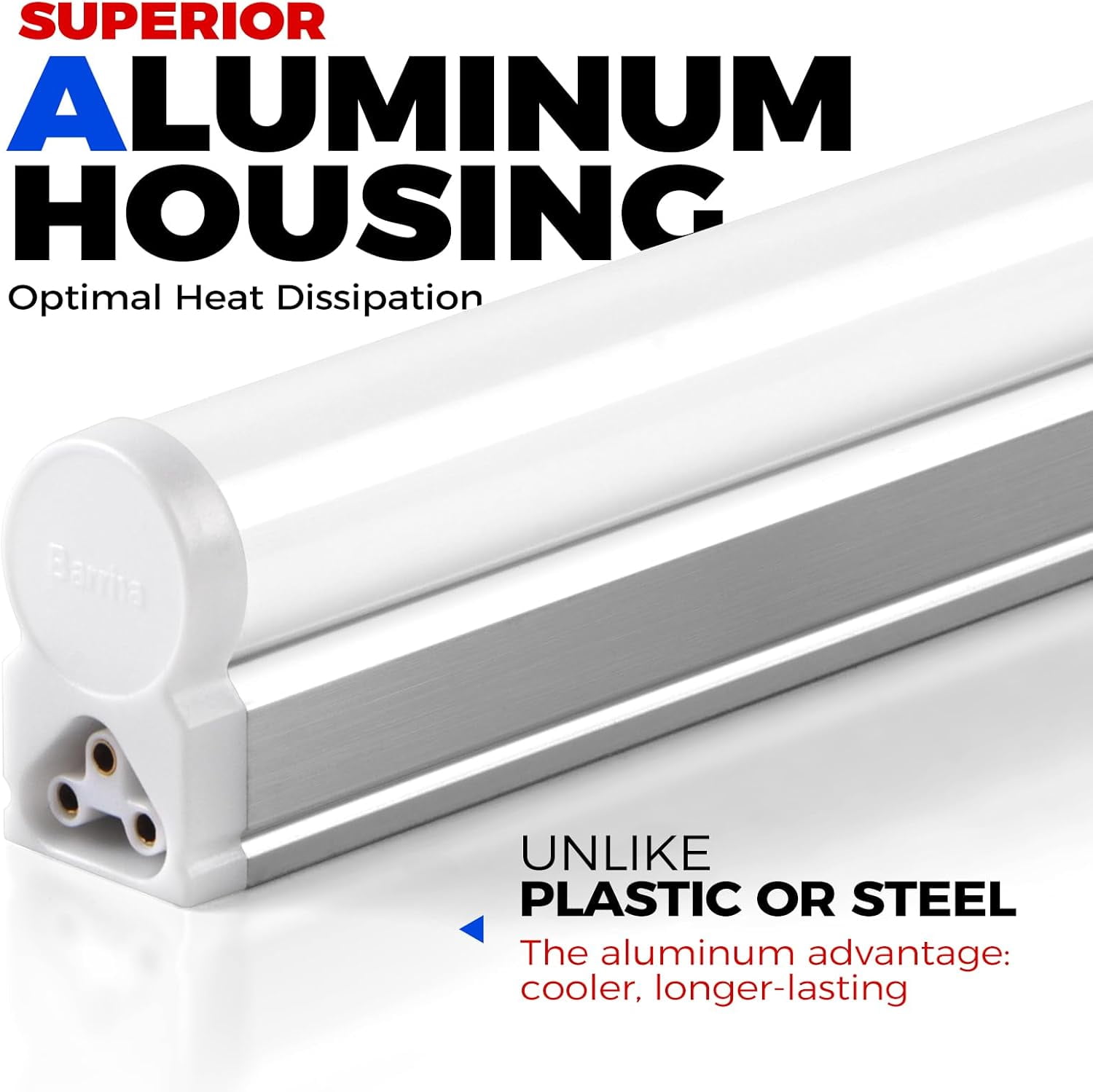 6 Pack T5 Single Fixture, 4FT, 2200lm, 4000K Daylight Glow, 20W ...