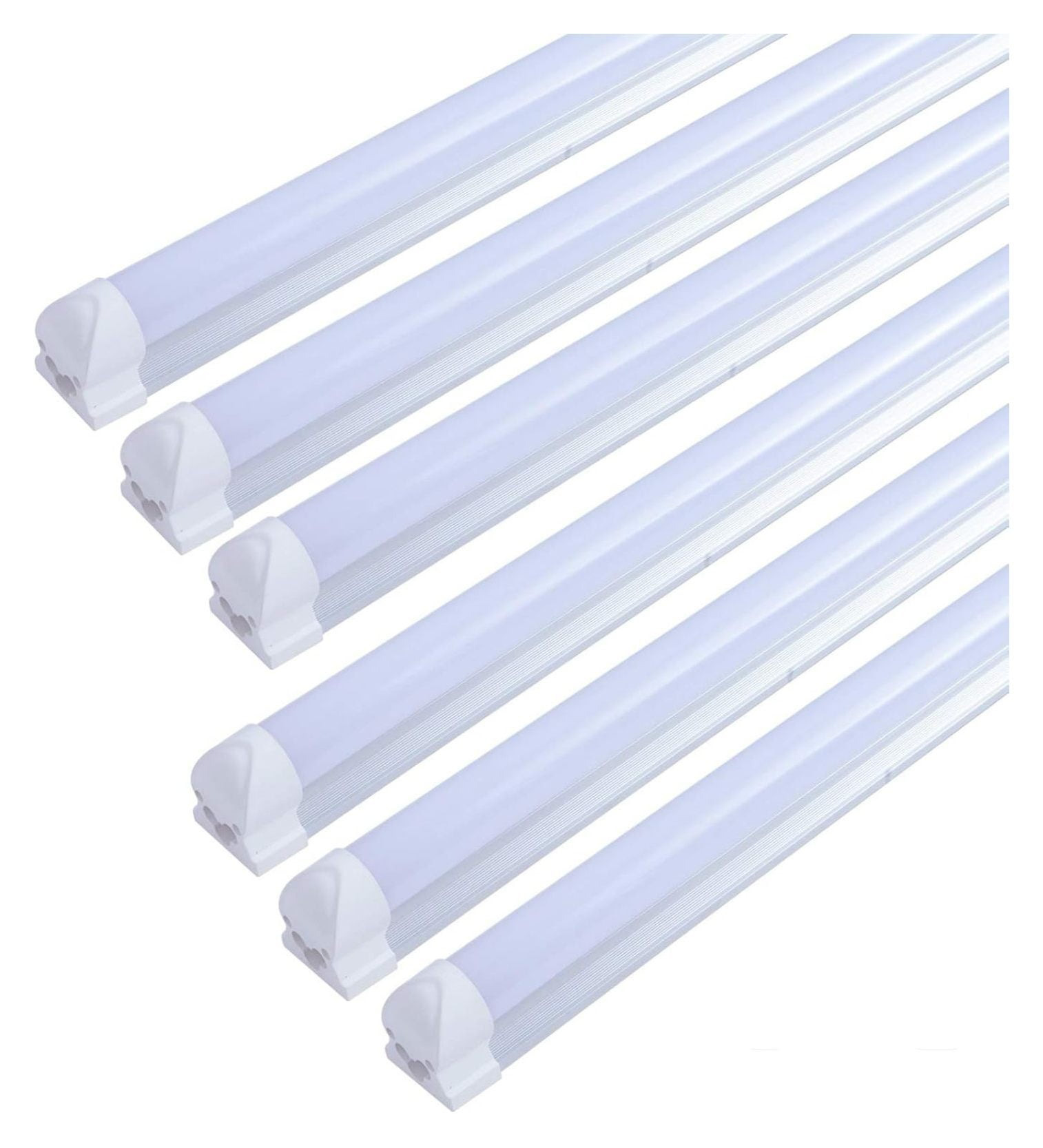 6-Pack T8 4FT LED Shop Light Fixture 24W 4 Foot Integrated TubeLight ...