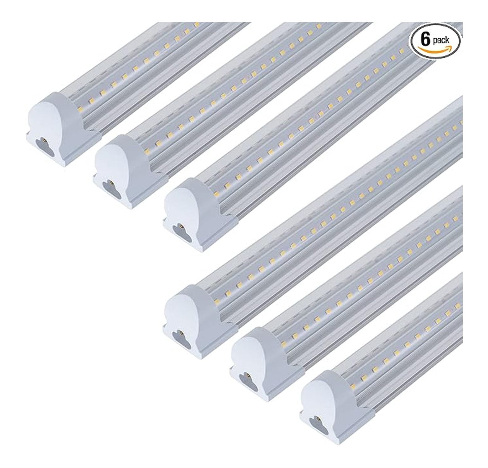 6 Pack T8 Led 5FT 48W Integrated V Shaped LED Cooler&Freezer Tube ...