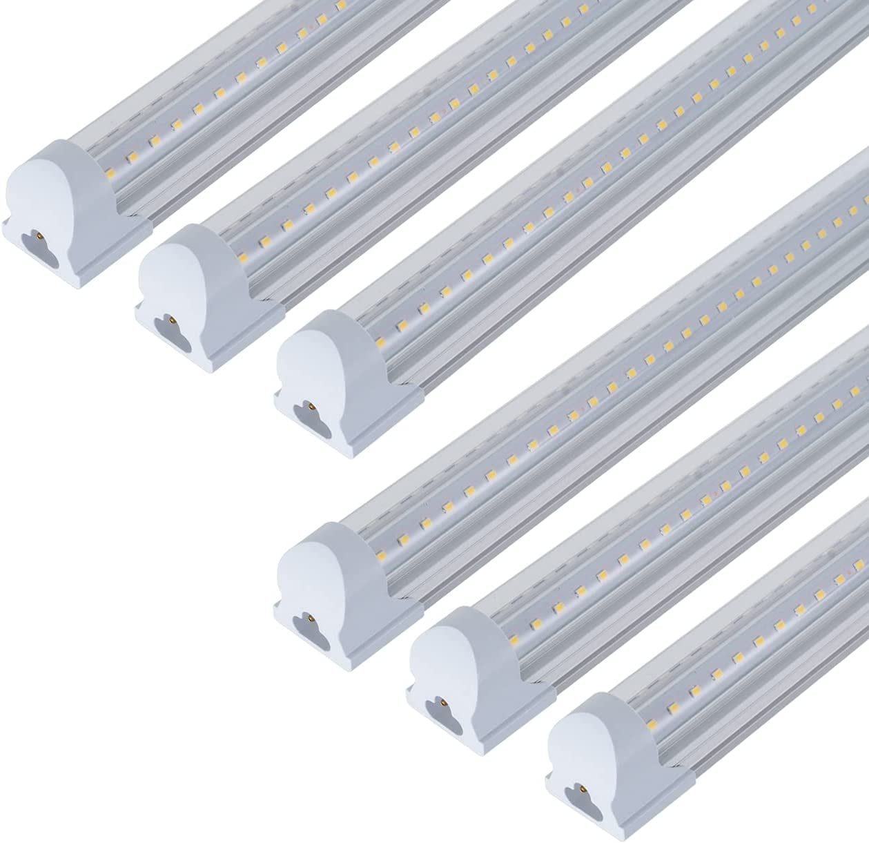 6 Pack T8 Led 6FT 54W Integrated V Shaped LED Cooler&Freezer Tube ...