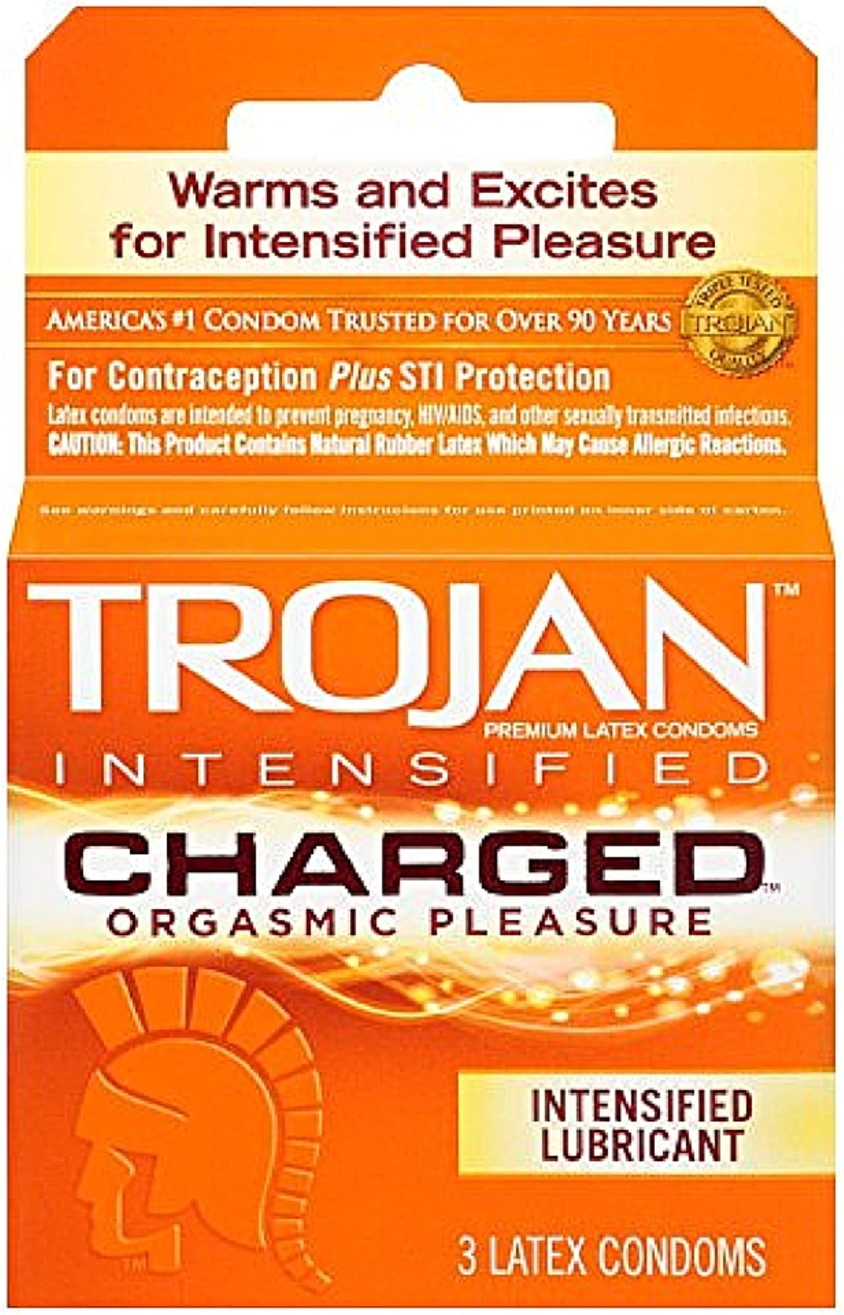 6 Pack - TROJAN Intensified Charged Orgasmic Pleasure Lubricated Latex ... 6 Pack - TROJAN Intensified Charged Orgasmic Pleasure Lubricated Latex ...
