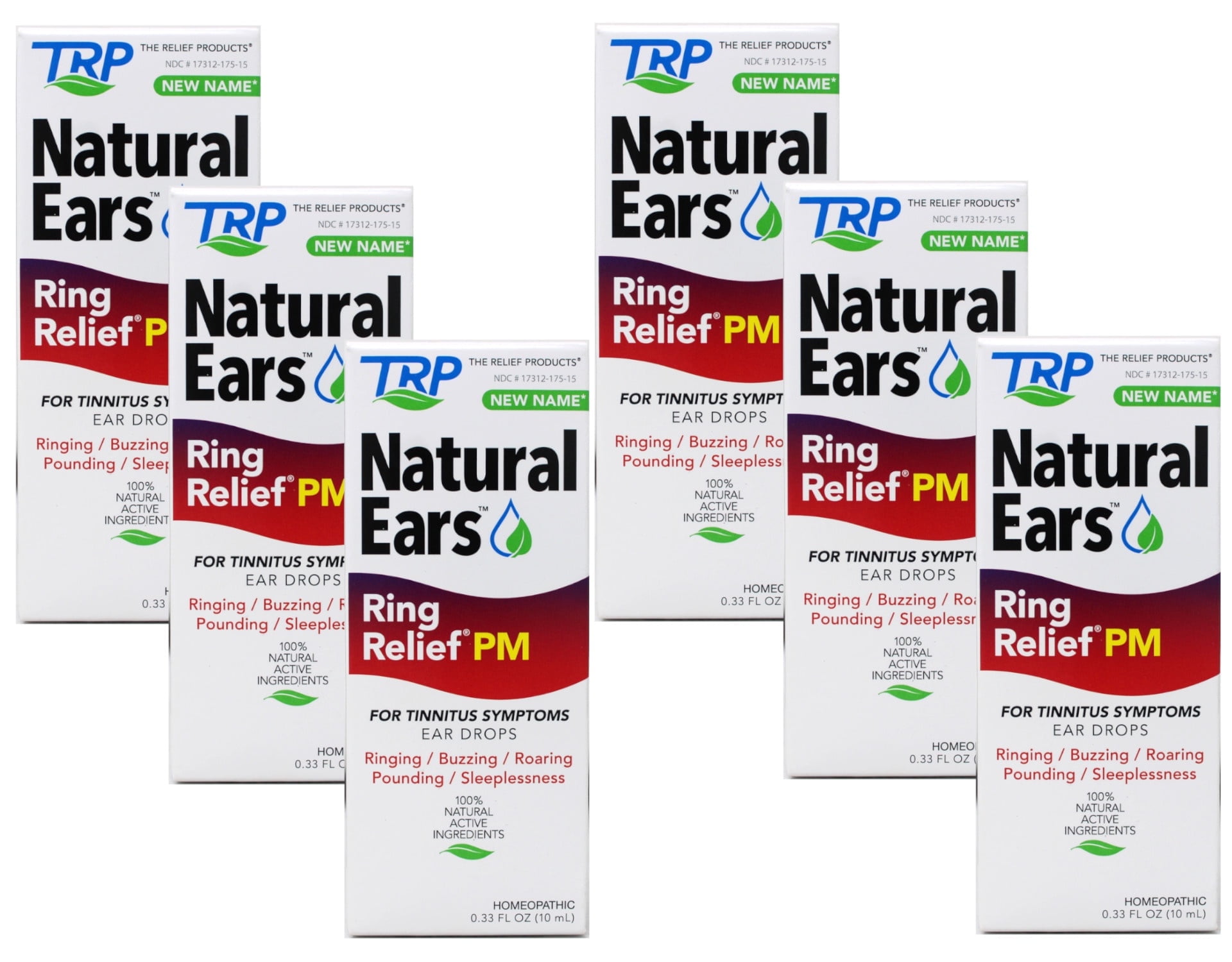 6 Pack - TRP Natural Ears, Ring Relief PM Ear Drops for Ringing in The ...