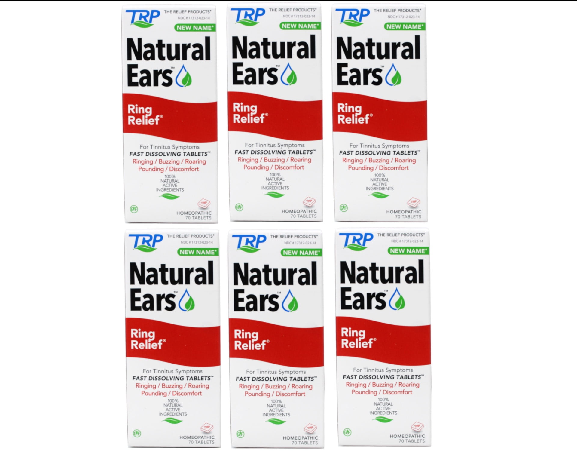 6 Pack - TRP Natural Ears Ring Relief for Tinnitus Symptoms, Fast ...