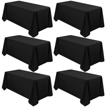 Arkwright Bulk Pack of 6 Tablecloths, 100% Polyester, 42 x 42, Black ...