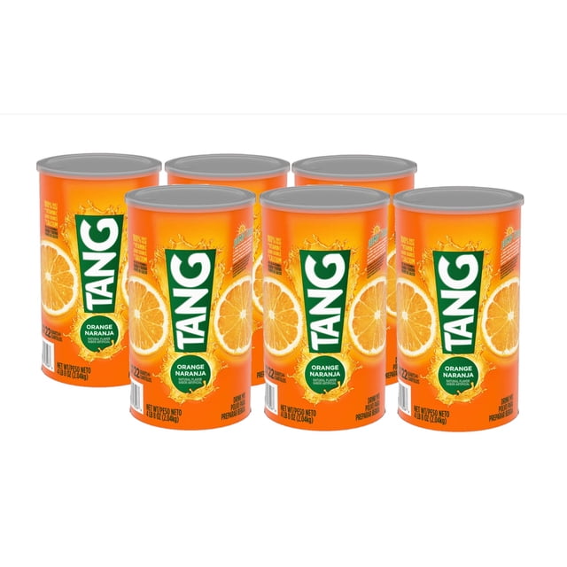 6 Pack Tang Drink Mix, Orange, 72 oz, Vitamin C Enriched, Resealable ...