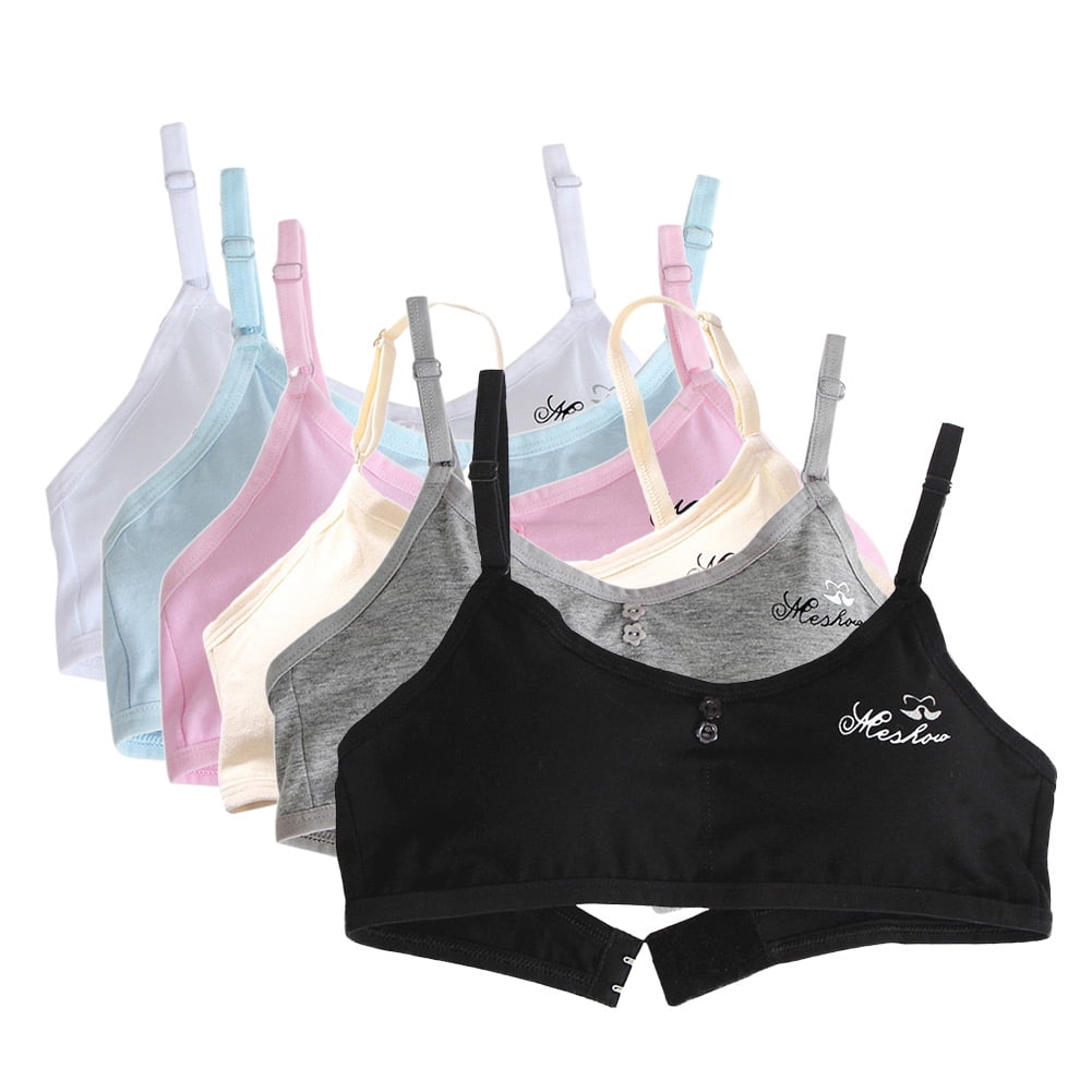 6-Pack Teen Girls Big Girls Cotton Development Bra Cami Training Bra 10 ...
