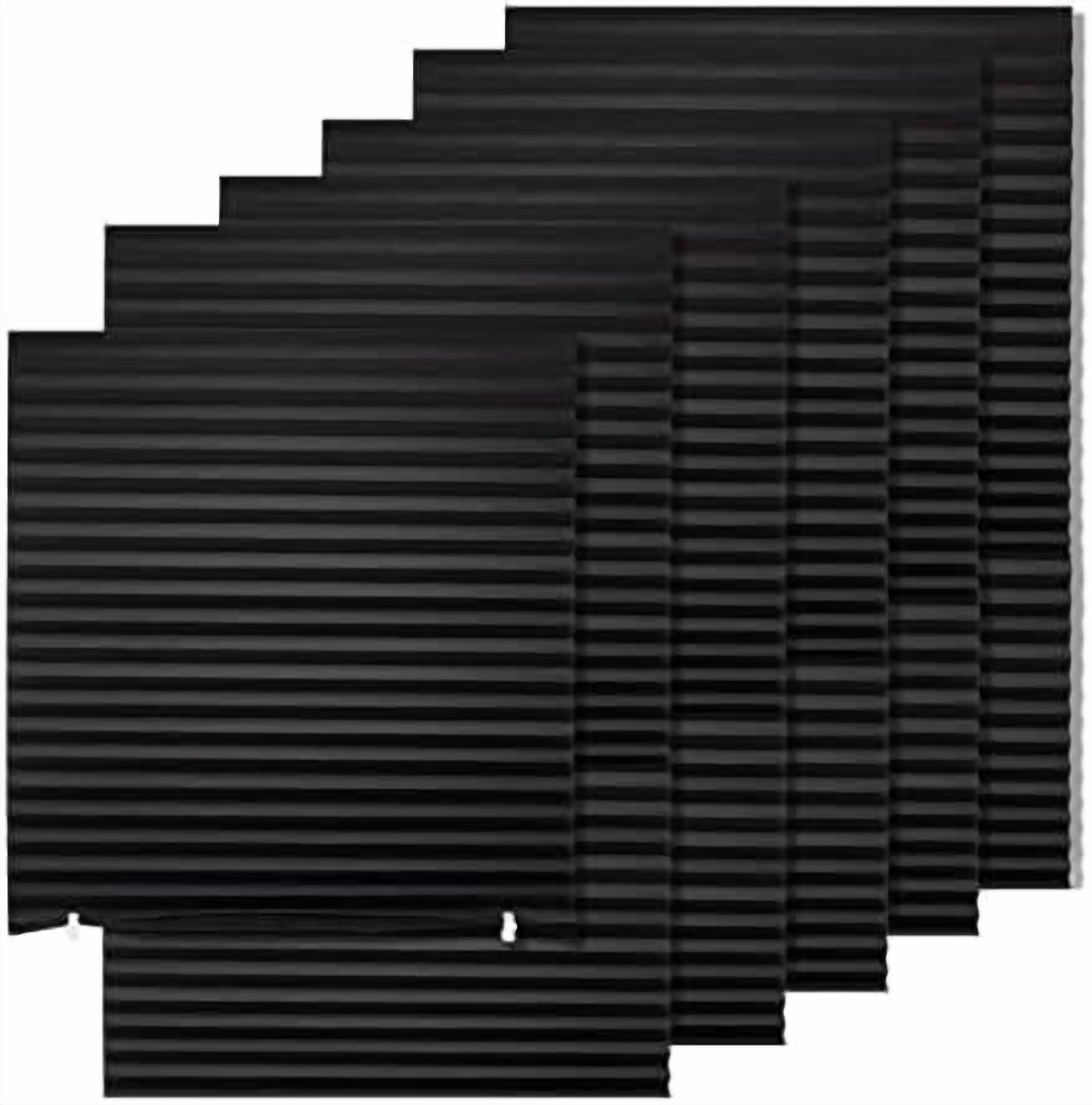 6 Pack Temporary Blackout Paper Shades for Windows,Paper Pleated Blinds ...