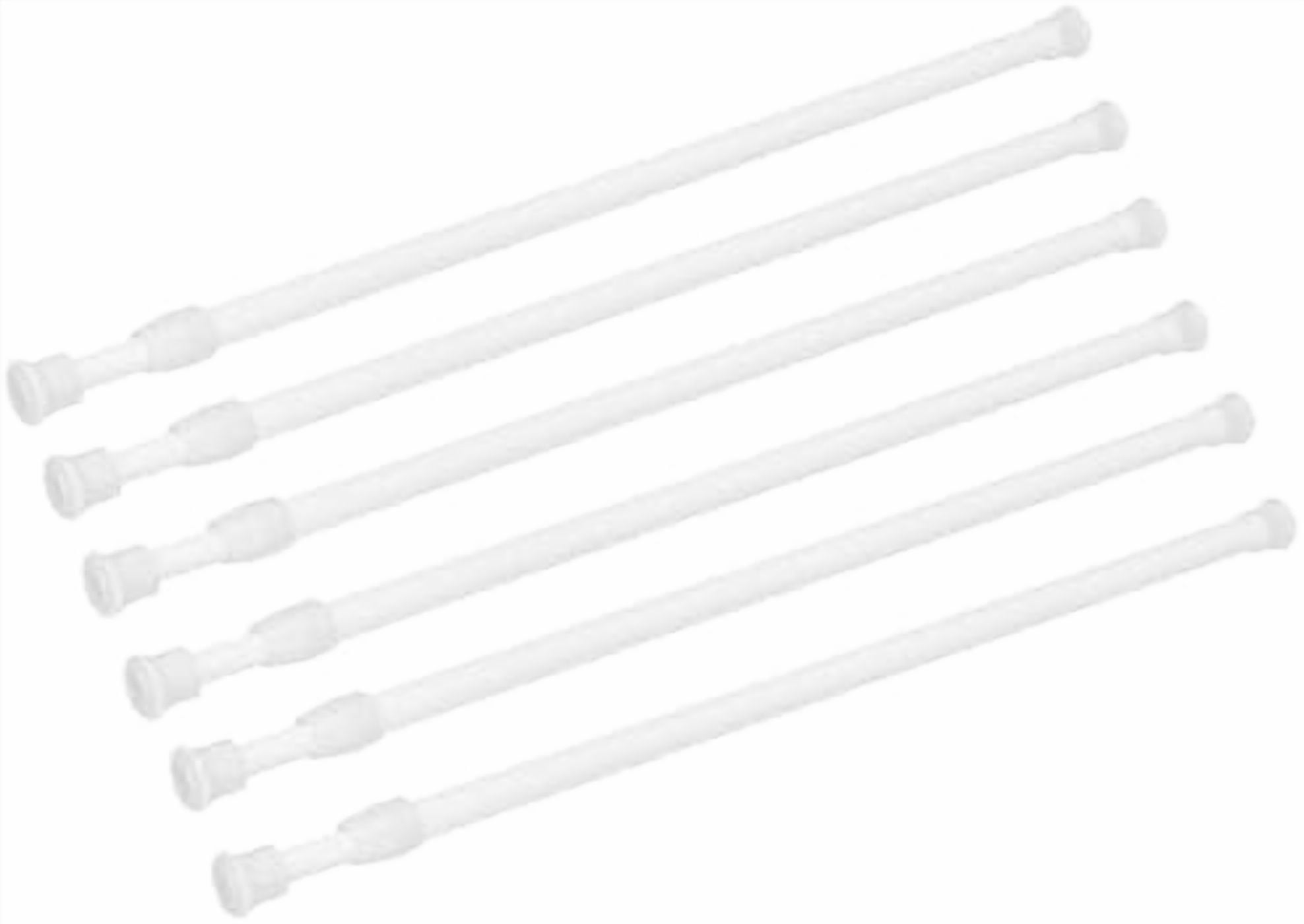 6 Pack Tension Curtain Rod 15.7-28 Inch, Small Short Adjustable ...