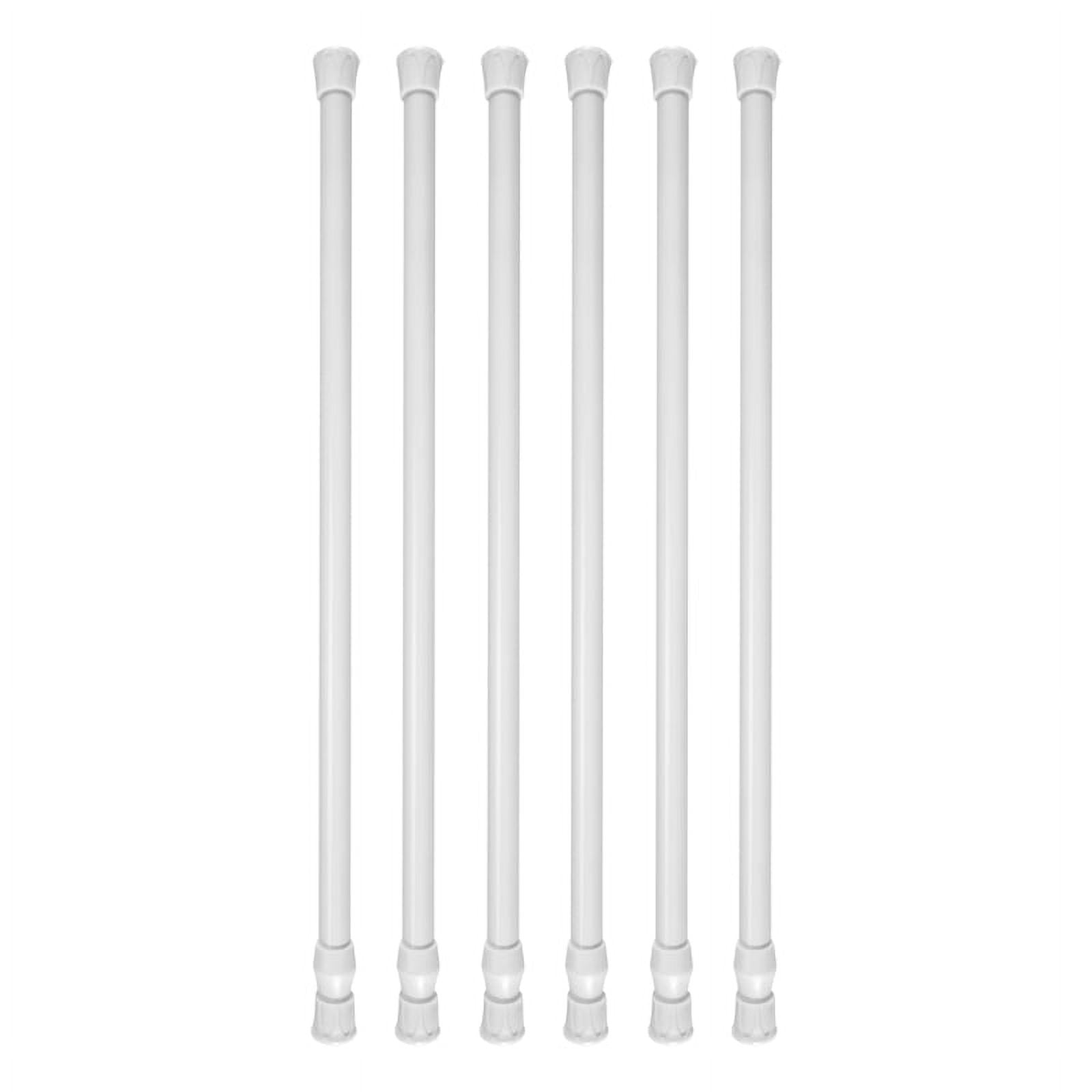 6 Pack Tension Rods, Adjustable Spring Cupboard Bars Rod Curtain Rods ...