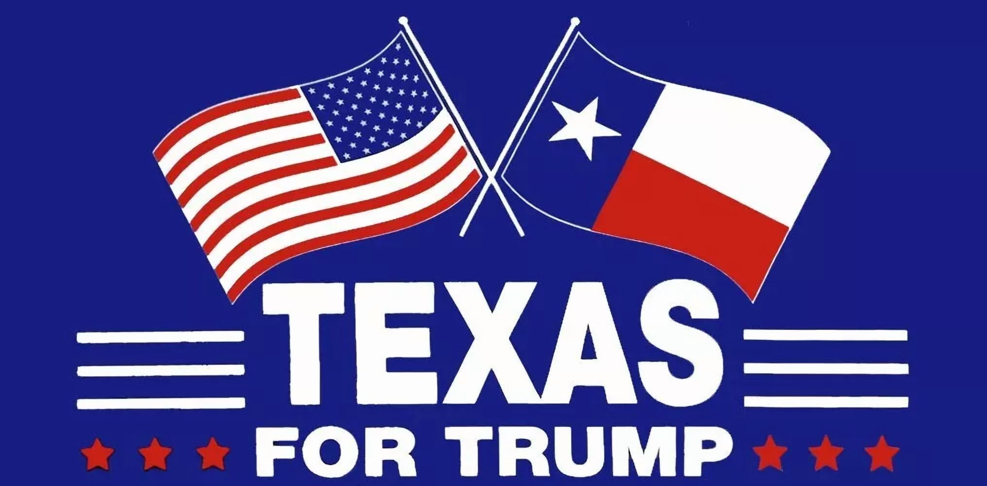 6 Pack Texas For Trump Usa & Texas Flags Blue Vinyl Decal Bumper ...