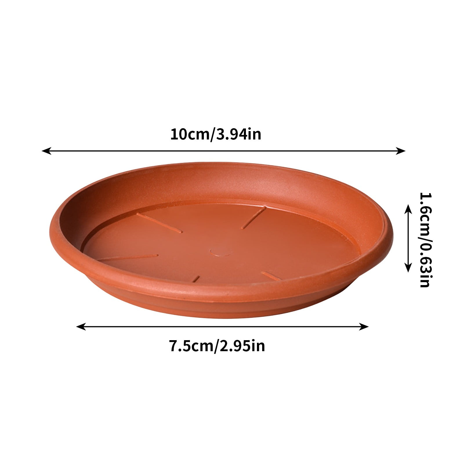 6 Pack Thick Durable Plastic Flower Pot Saucers - Round Plant Tray Base ...