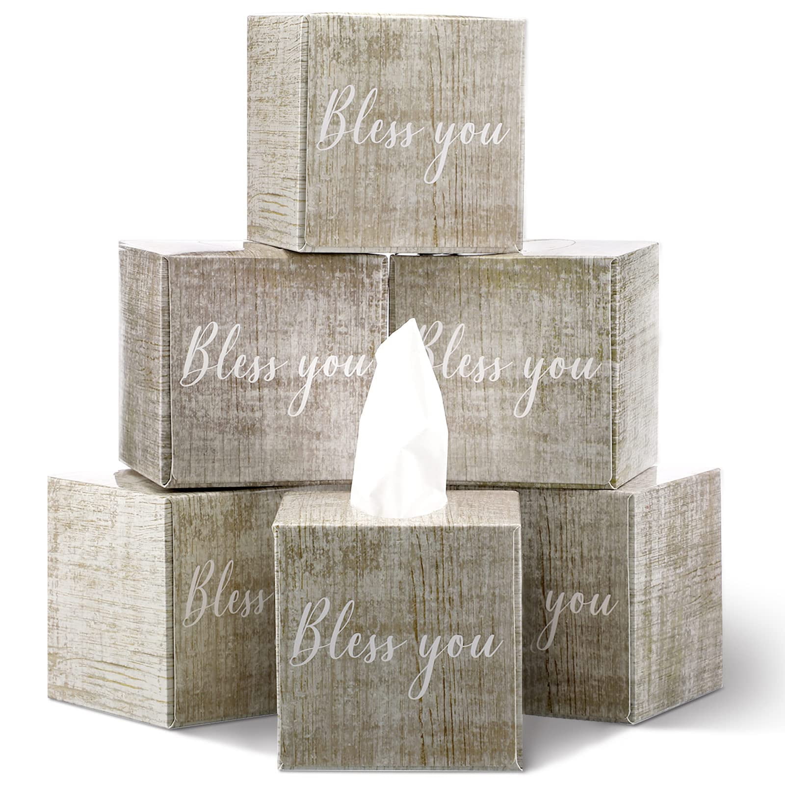 6 Pack Tissue Cube SBF3 Boxes 2 Ply Facial Tissues Box Facial Tissues ...