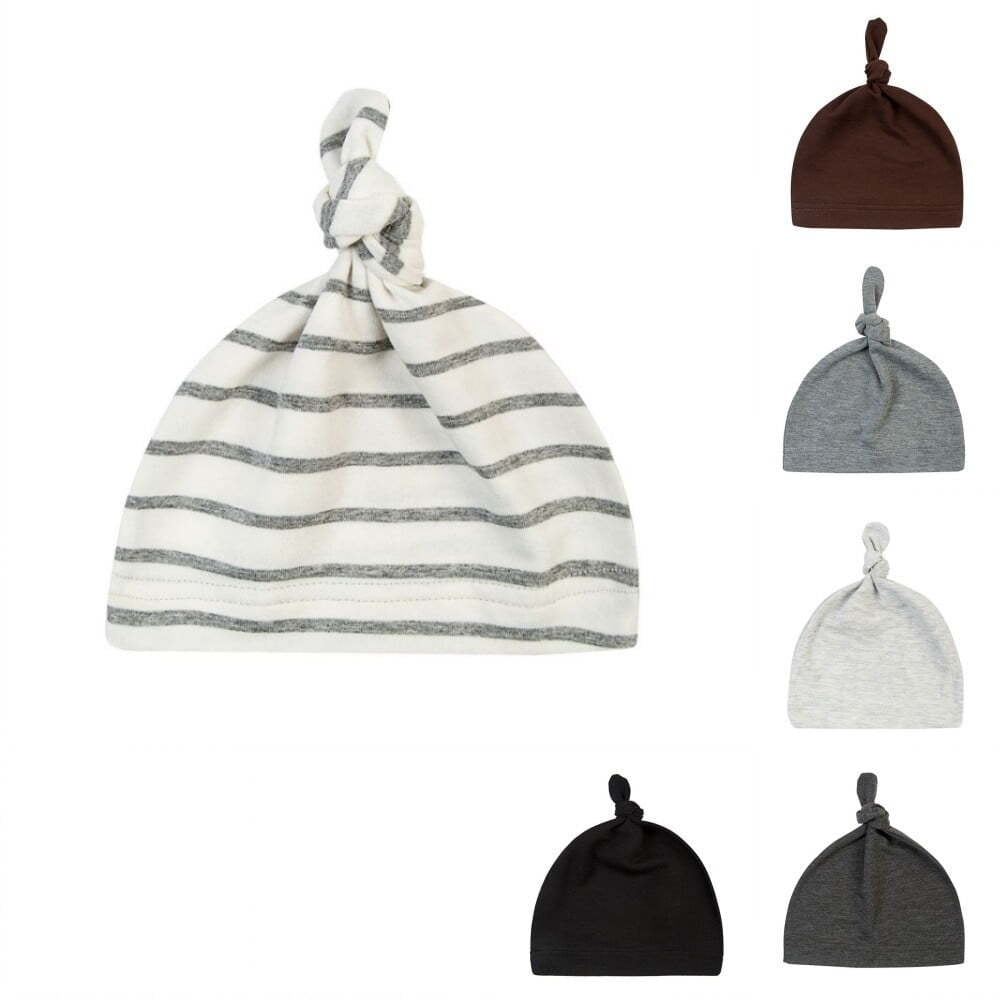 6 Pack Toddler Beanie Caps Newborn Baby Boys Girls Cotton Knotted Hats ...