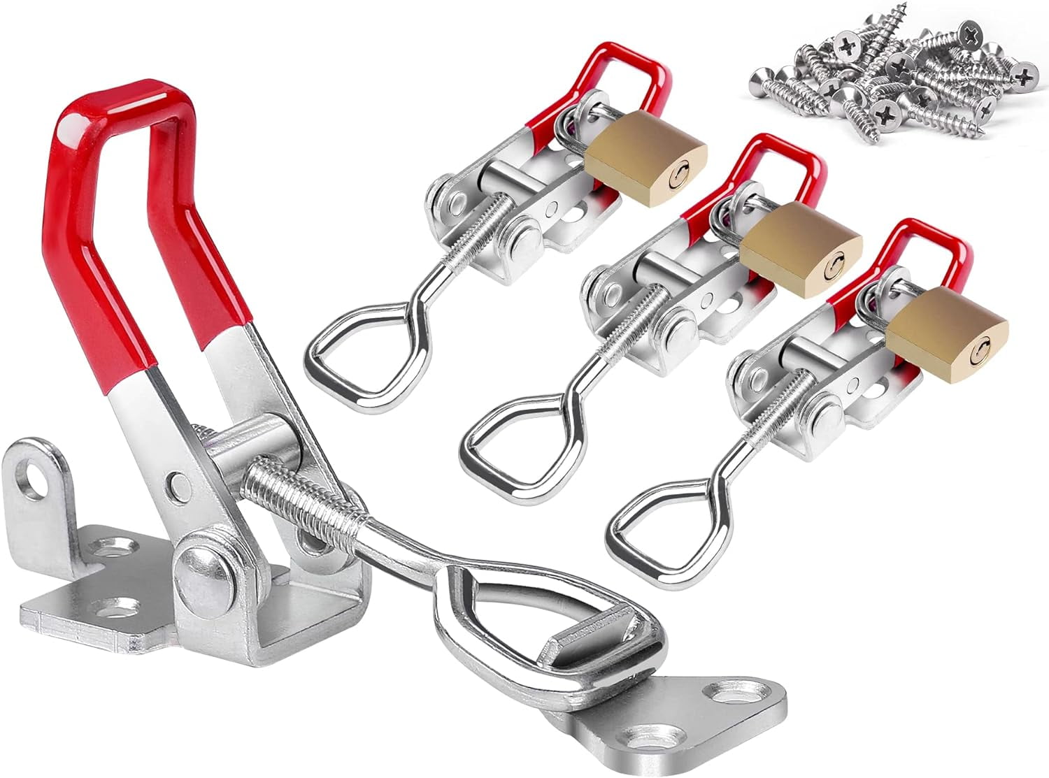 6 Pack Toggle Latch Clamp 4001, Adjustable Latch, Smoker Clamps Heavy ...