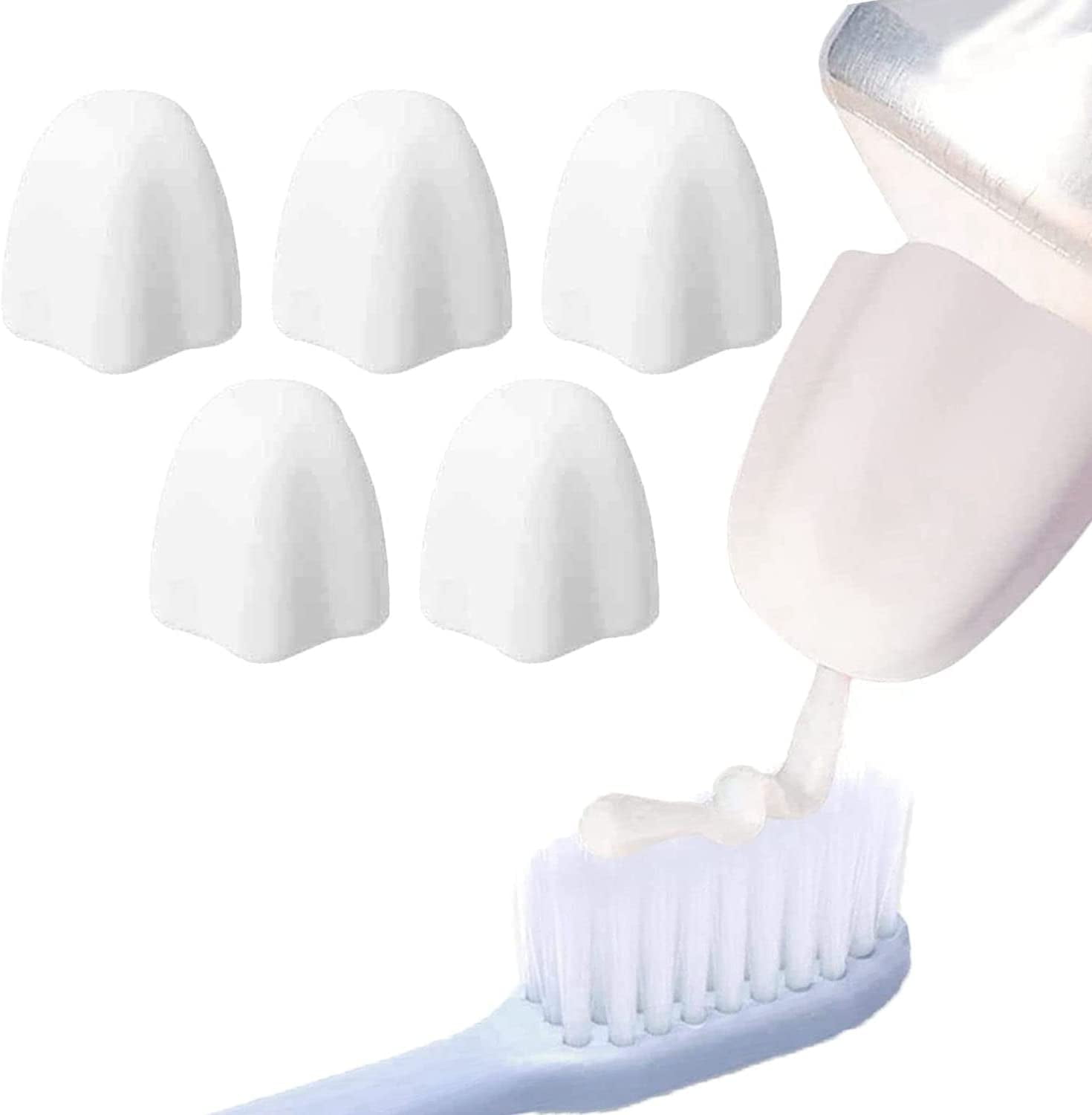 6 Pack Toothpaste Cap, Self-Closing, Reusable Silicone Caps, Toothpaste ...