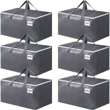 Heavy Duty Plastic Bins, 16 Gallon Portable Footlocker Storage ...