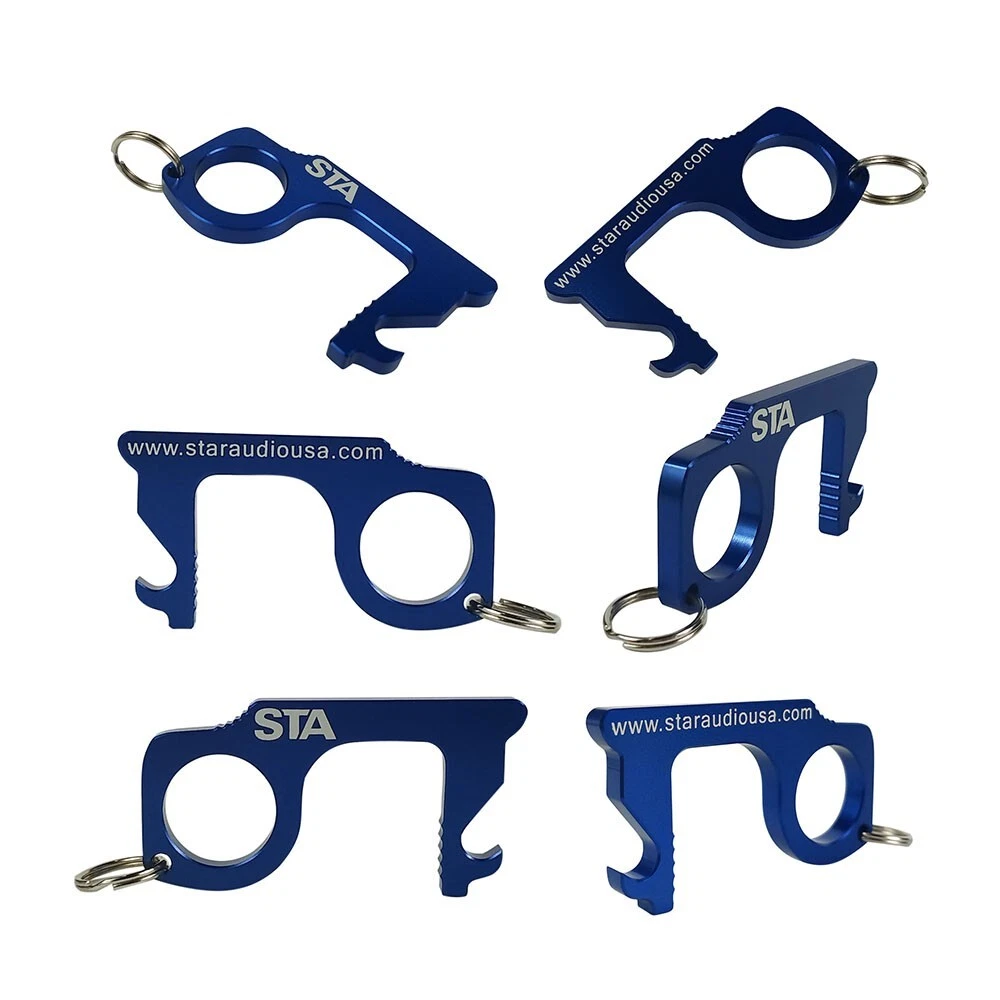 6-Pack Touchless Portable Key Door Opener Handheld Keychain Contactless ...