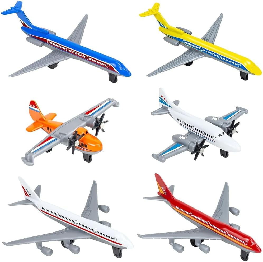 6 Pack Toy Airplane Model,Aeroplane Toys For Kids,Metal Plane Model ...