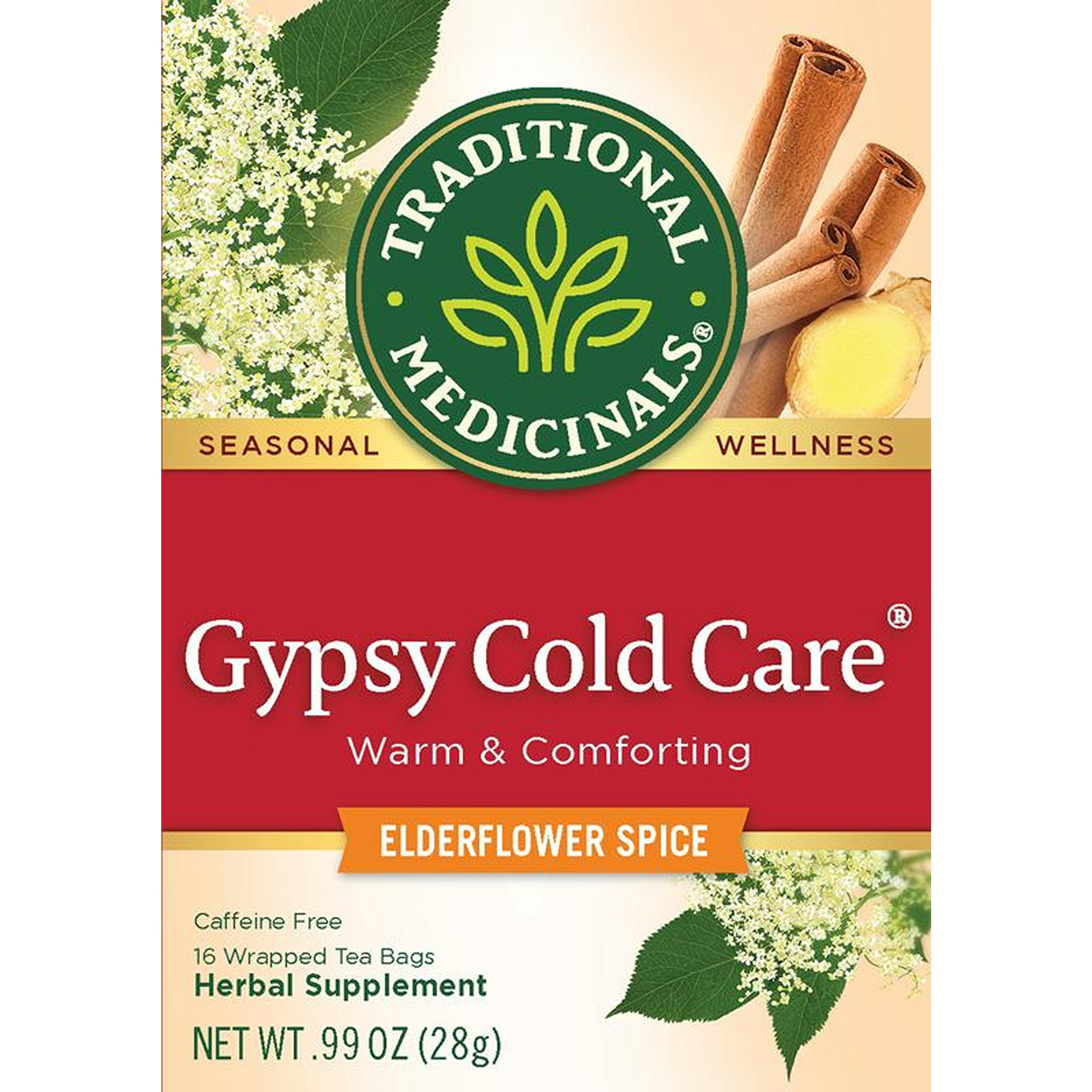 (6 Pack) Traditional Medicinals Gypsy Cold Care Herbal Tea,16 Tea Bags ...
