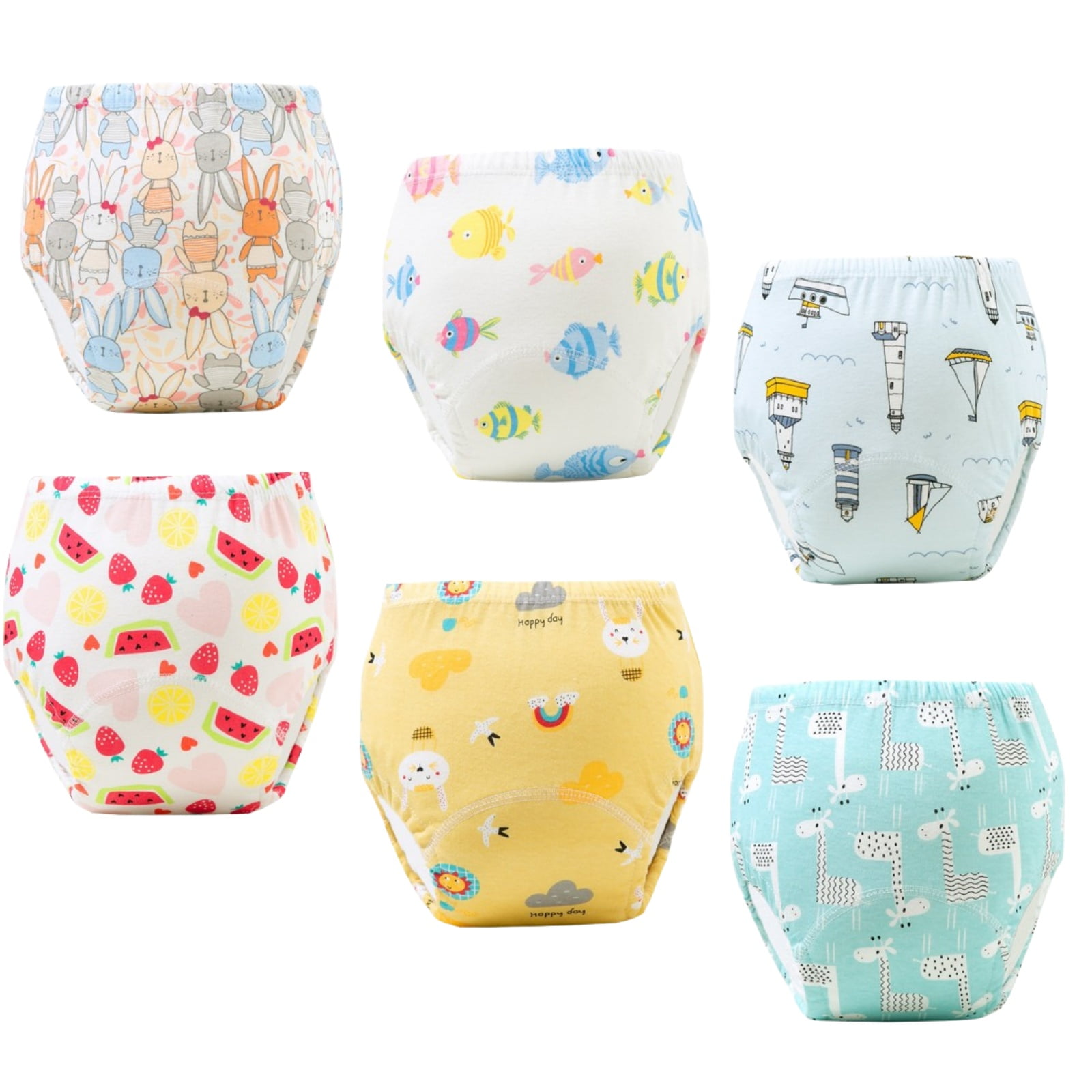 6 Pack Training Underwear for Baby, Celivon Toddler Potty Training ...