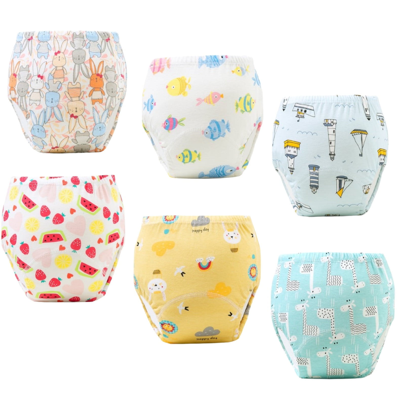 6 Pack Training Underwear for Baby, Celivon Toddler Potty Training ...