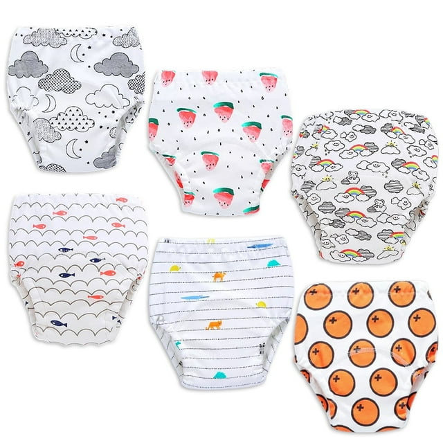 Viaky 6 Pack Toddler Potty Training Pants, Reusable Waterproof, Cute ...