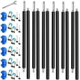 6 Pack Trampoline Replacement Poles, Universal Enclosure Poles Fit 8 ...