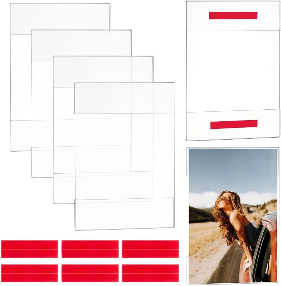 6 Pack Transparent oto Frame 5x7 Inch Acrylic Frame Clear oto Frames ...
