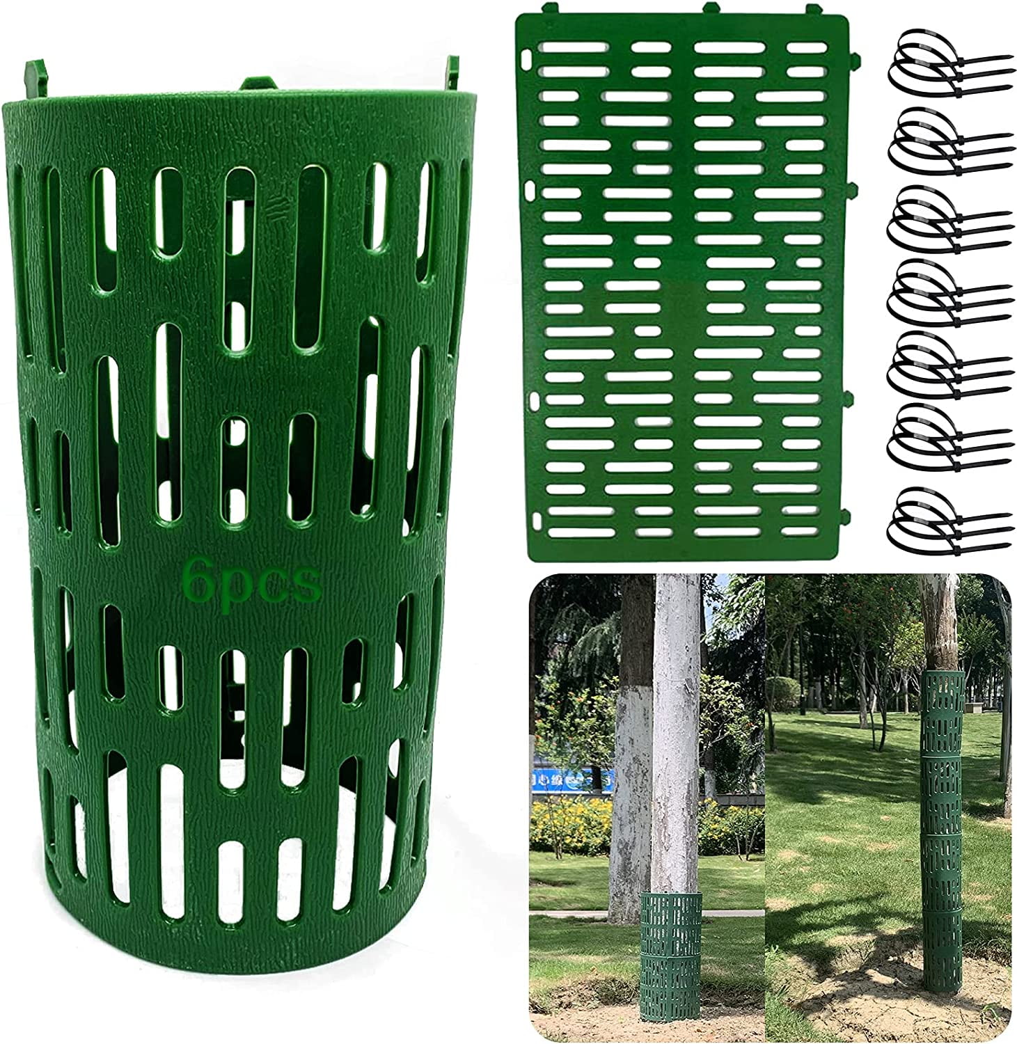 6 Pack Tree Protection Protector,Plant Sapling Mesh Tree Bark Trunk ...