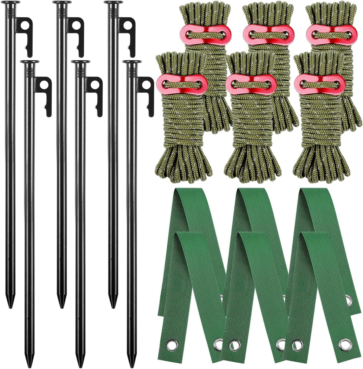 6 Pack Tree Stakes and Supports 15.7 Inch Heavy Duty Tree Staking ...