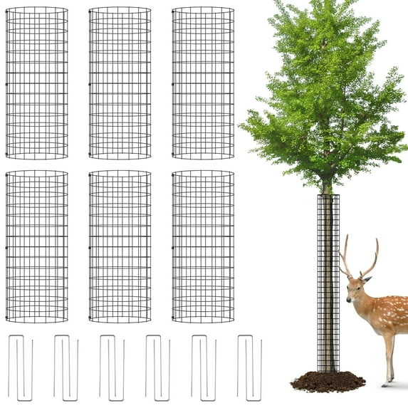 6 Pack Tree Trunk Protector Guards, Tree Bark Protectors from Animals ...