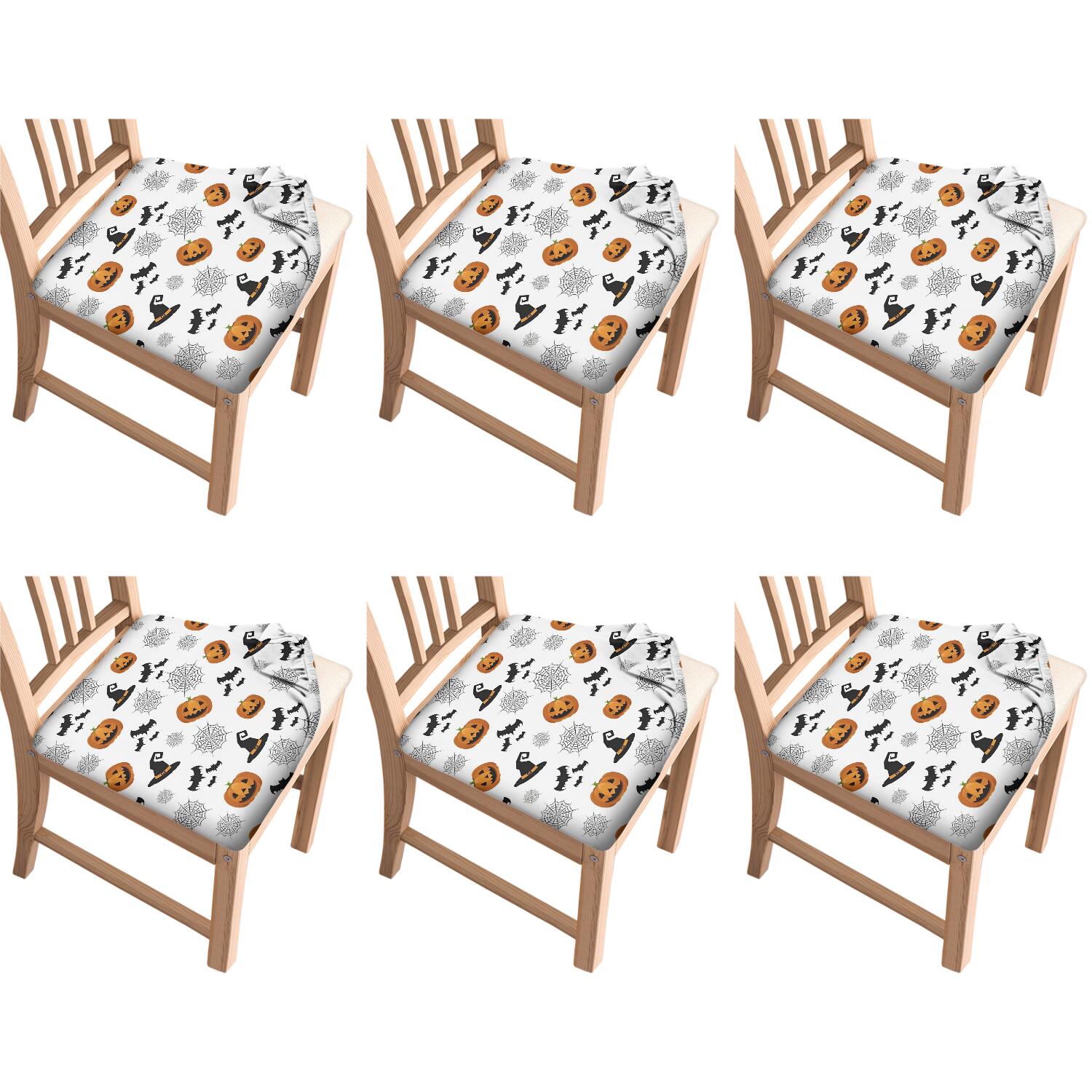 6-Pack Trick or Treat Candy Chair Covers - Halloween Pumpkin Art ...