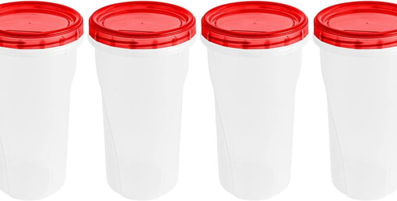 6-Pack Twist Top Food Storage Containers | Leak-Proof, Airtight Storage ...